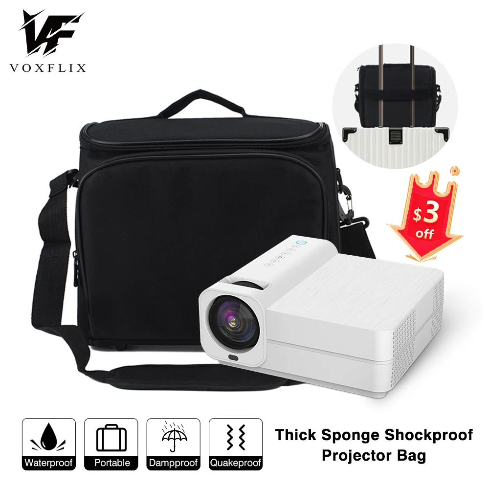 VOXFLIX Portable Shockproof Projector Storage Case Waterproof ...