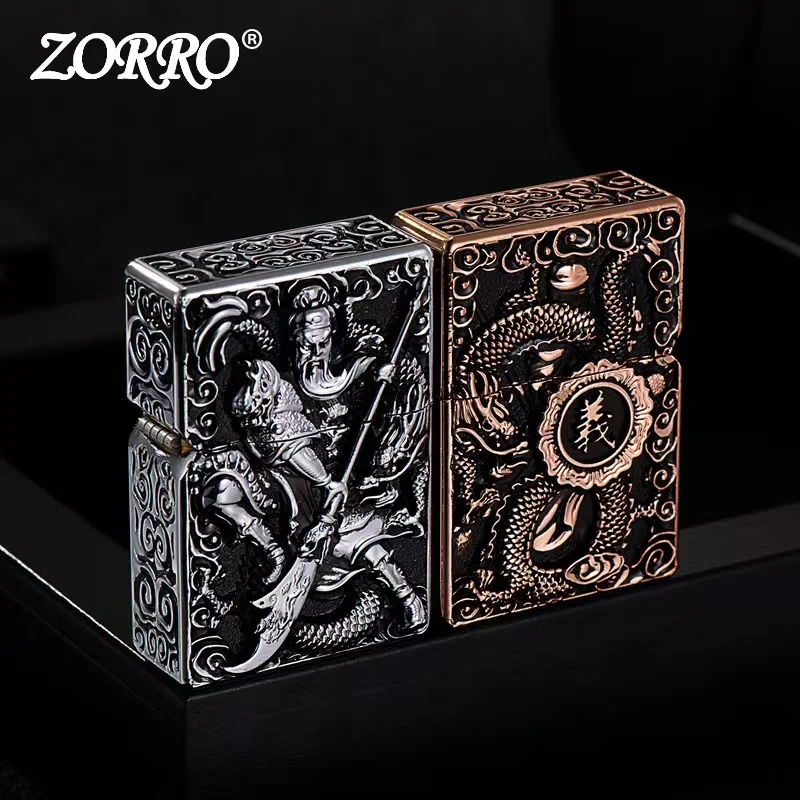 ZORRO-Pure-Copper-Heavy-Armor-Five-Faced-Embossed-Kerosene-Lighter ...