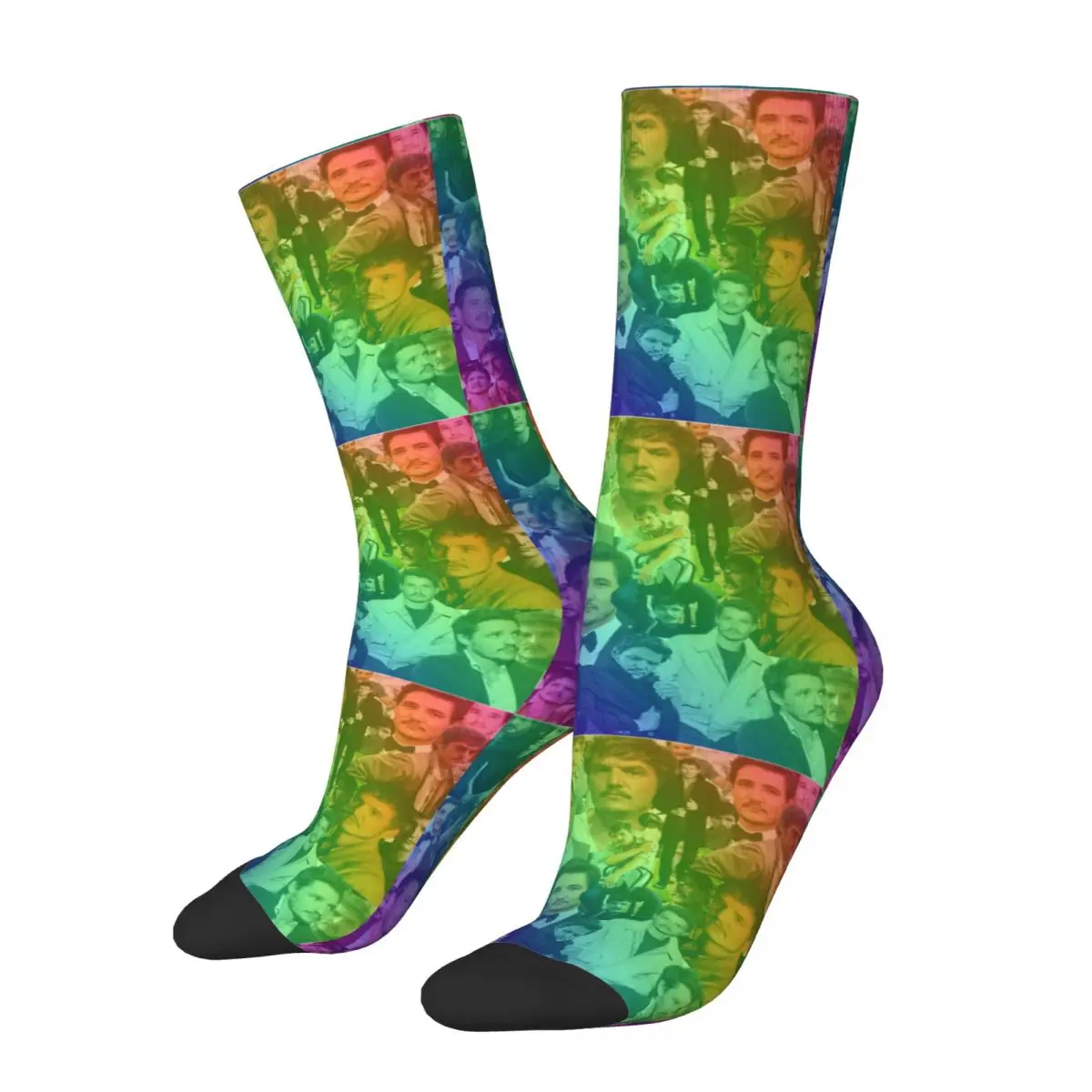 Pedro Pascal Rainbow Collage Crazy Men's Socks Unisex Meilleur Acteur ...