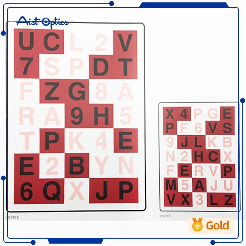 2pcs Anti-suppression Letter Vt Chart Trainer Vision Training Tools For ...