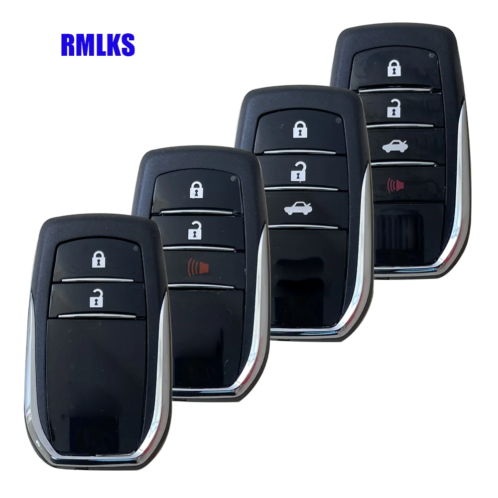 2/3/4 Button Smart Keyless Entry Remote Key Case Shell Fob For Toyota ...