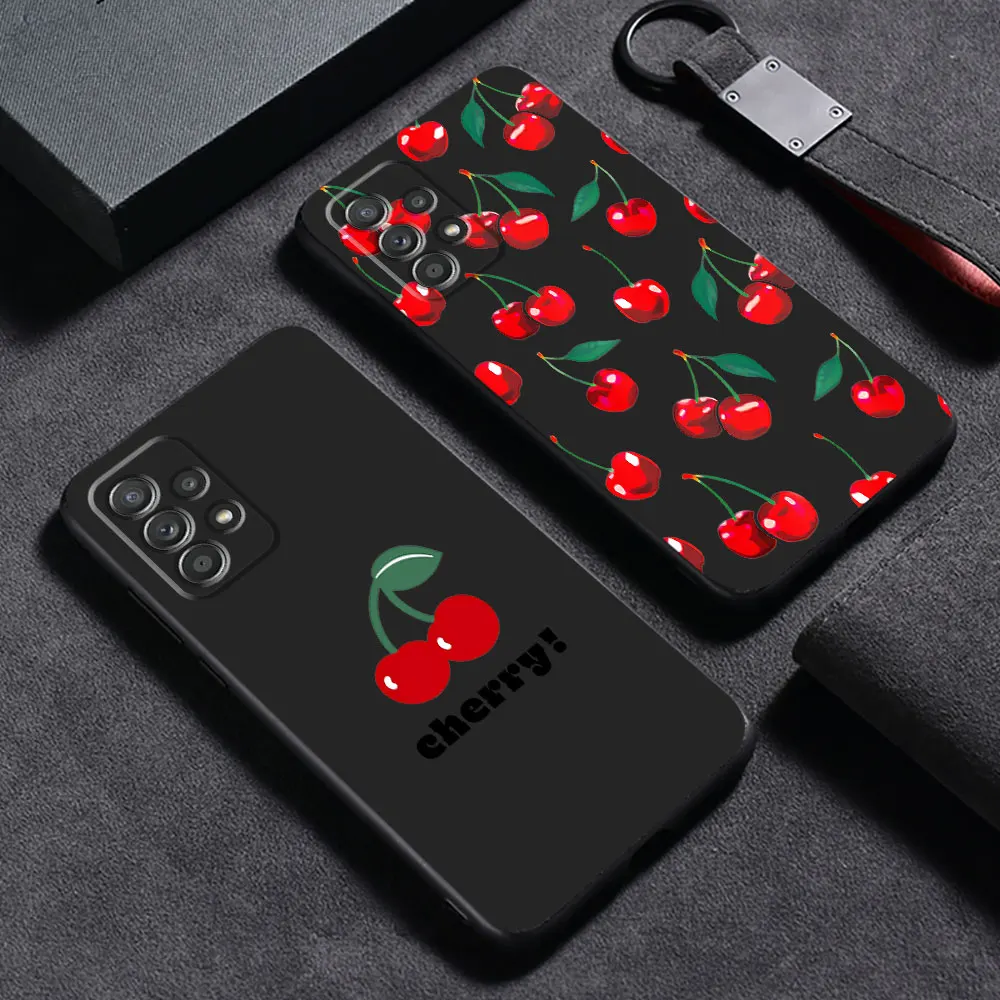 Fruits Pink Cherry Case for Samsung Galaxy A34 A33 A72 A12 A14 A53 A23 ...