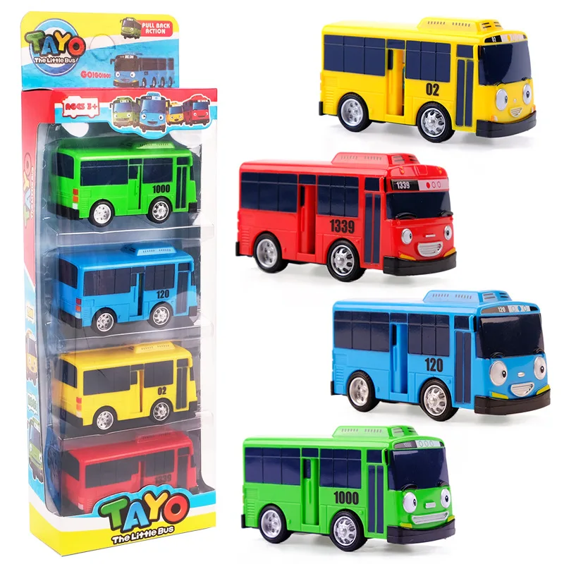 Generic The Tayos Little Bus Pull Back Cartoon Bus Parking Lot Toys ...