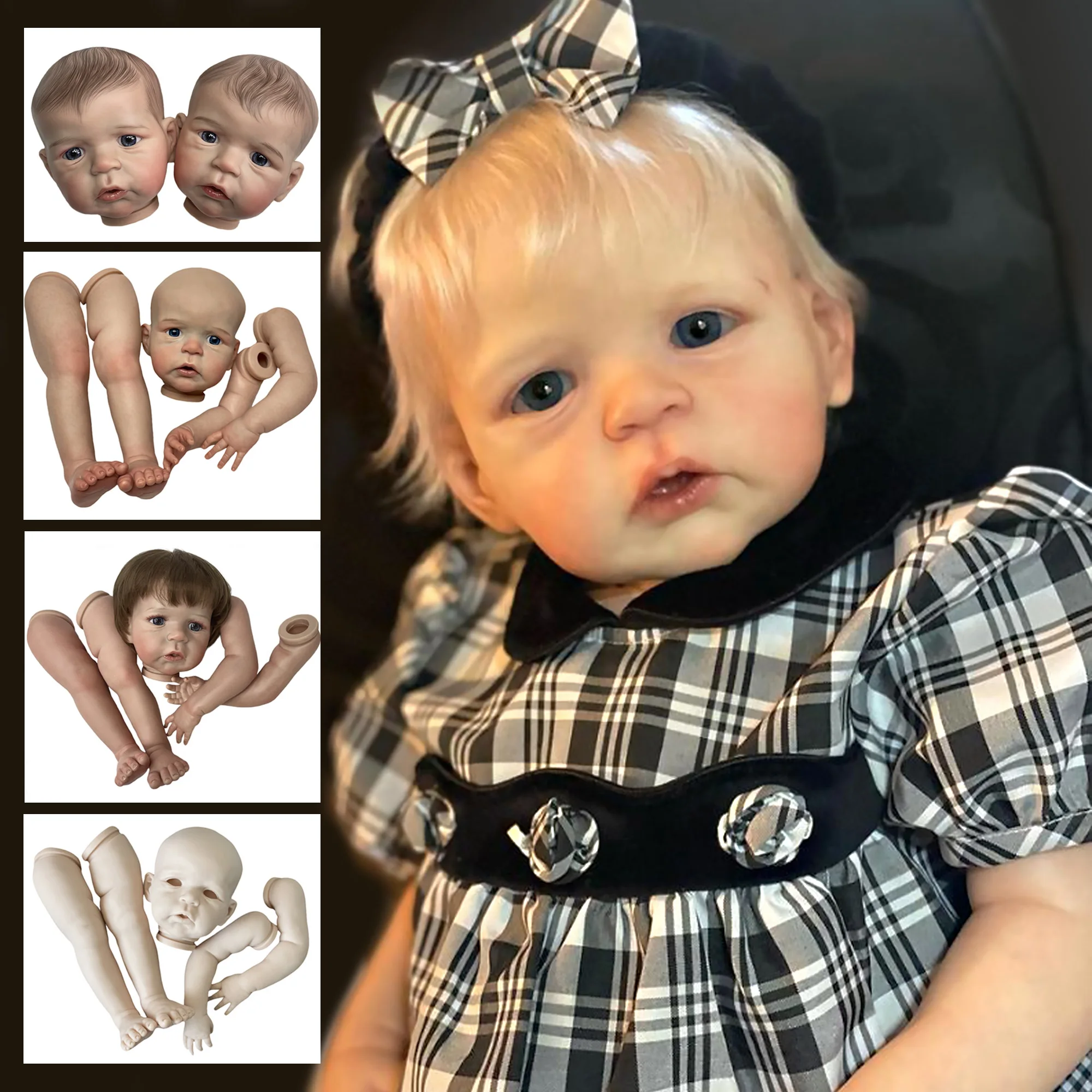 26-Inch-Sandie-Painted-Unpainted-Reborn-Doll-kits-Handmade-Bebe-Reborn ...