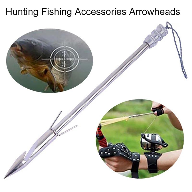 Stainless-Steel-Fishing-Dart-Outdoor-Arrowhead-Fish-Sling-Bow-Arrow ...