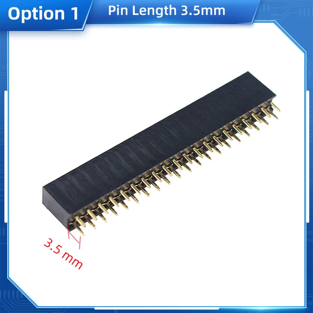 Raspberry Pi 20 Pin Double Row Pin Straight Header Strip PCB Connector ...