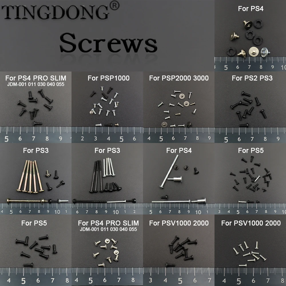 1Set/10Pcs Screws Replacement Screw Kit Replacement Screws Set For PS2 ...