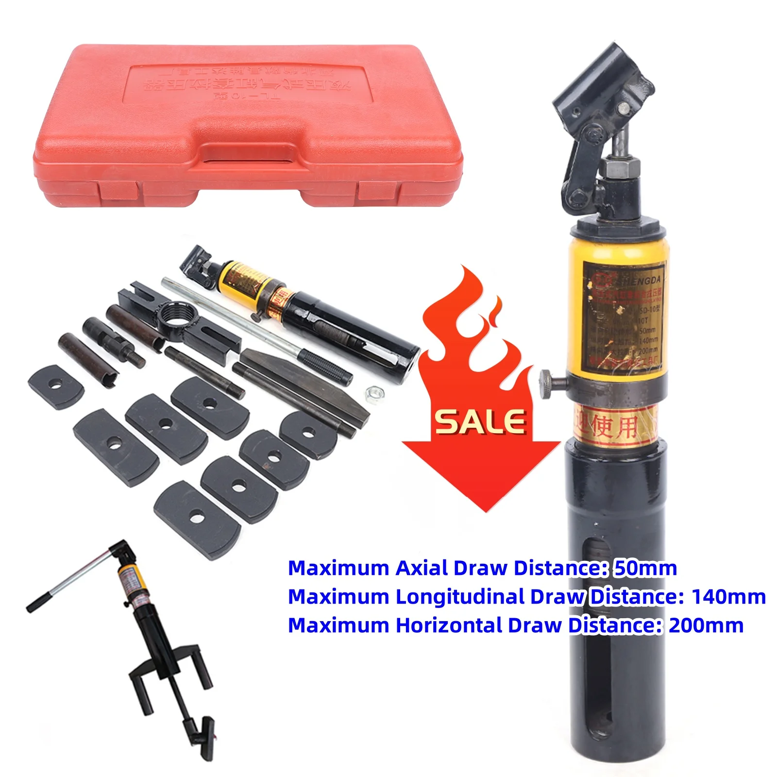 10-Ton-Car-Cylinder-Liner-Puller-Sleeve-Remover-Tool-Kit-Splitter-Dry ...