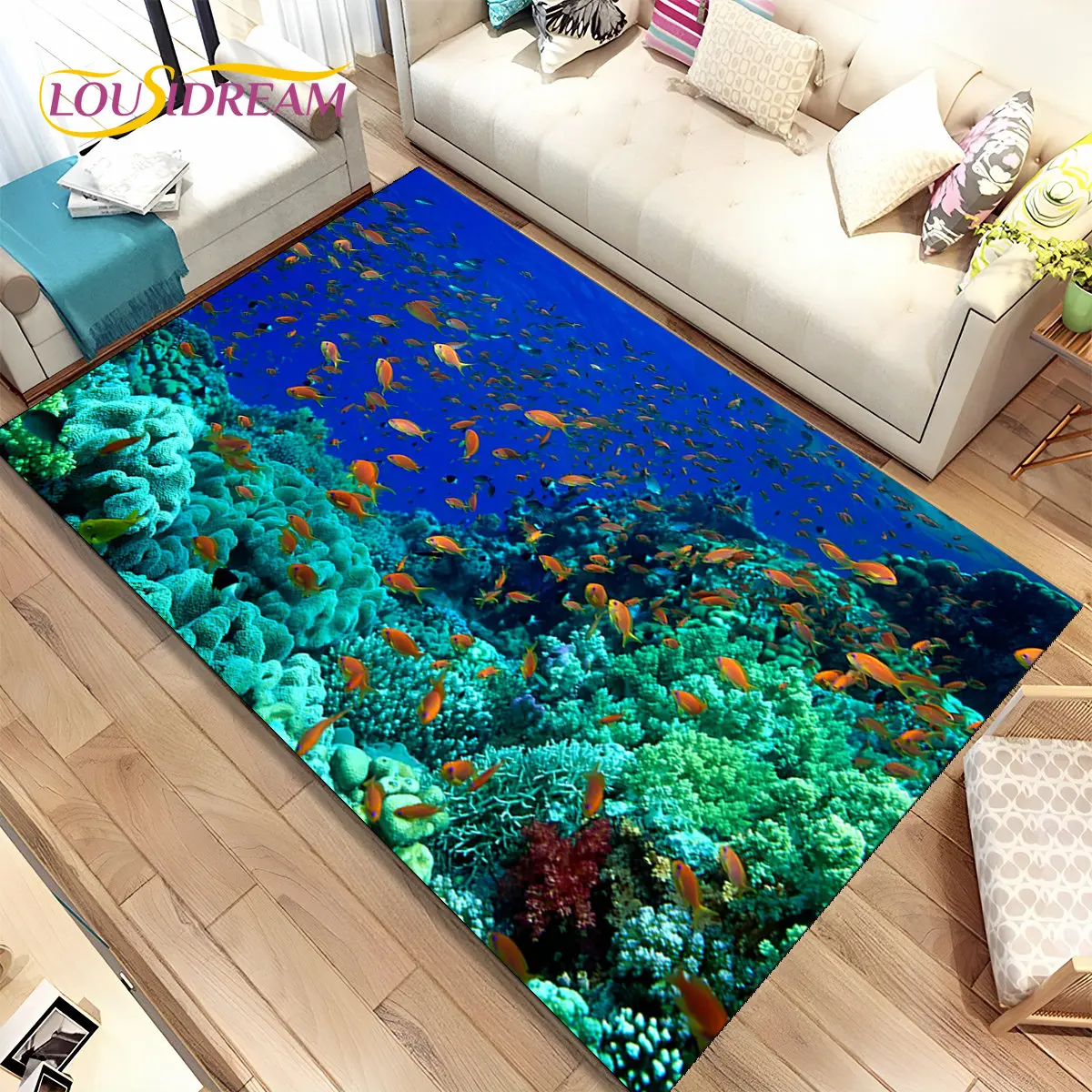 3D-Seabed-Underwater-World-Dolphin-Turtle-Area-Rug-Carpet-Rug-for ...