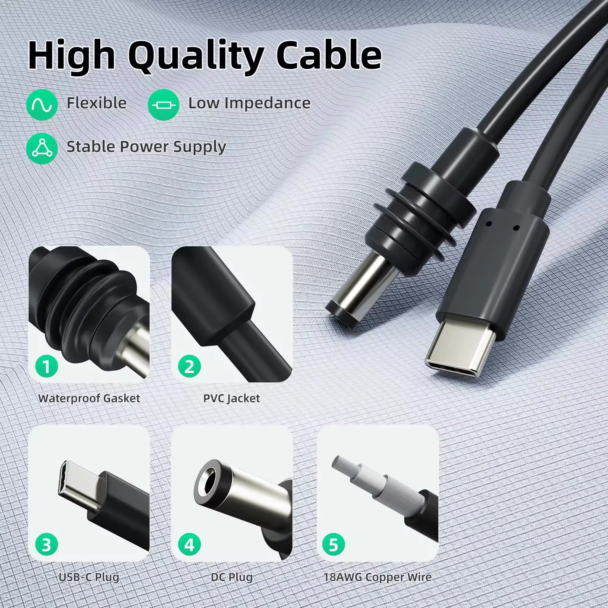 Cabo-de-alimenta-o-USB-C-para-DC-Entrada-para-DC-Power-Charging-Cable ...