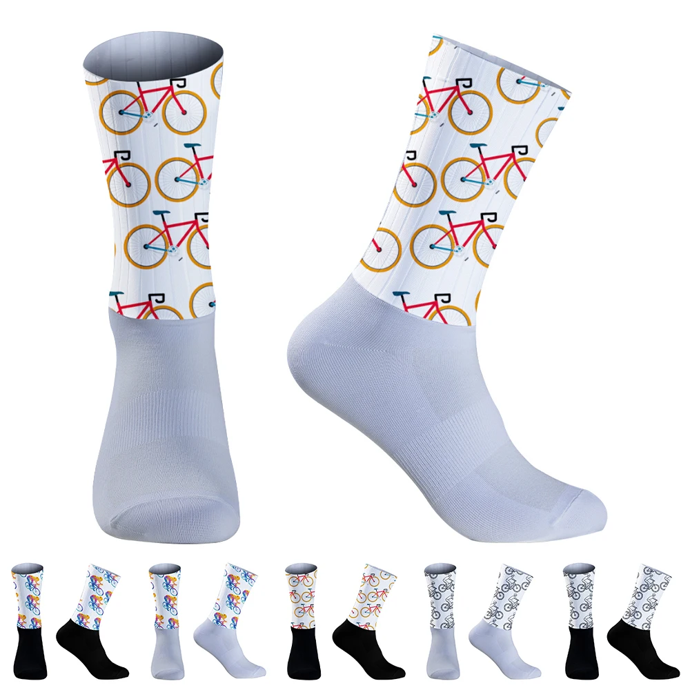 2024-New-Summer-Anti-Seamless-Slip-Silicone-Cycling-Pro-Team-Socks ...
