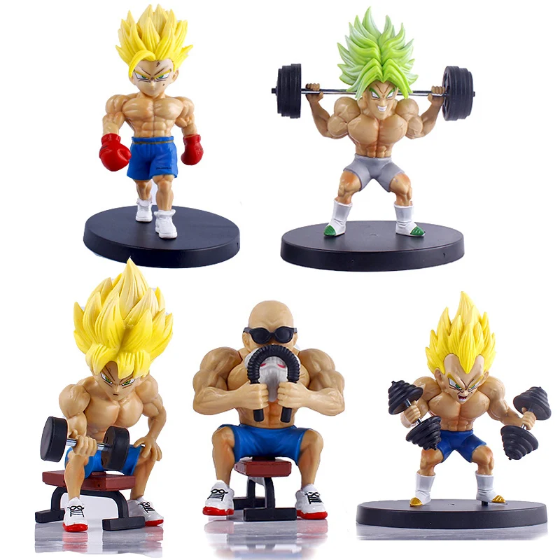 5Pcs-Set-Dragon-Ball-Fitness-Exercise-Figure-Muscle-Son-Goku-Vegeta ...