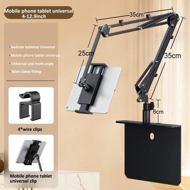 360Degree Bed Tablet Stand for 4 12.9inches Mobile Phones Tablets Lazy ...