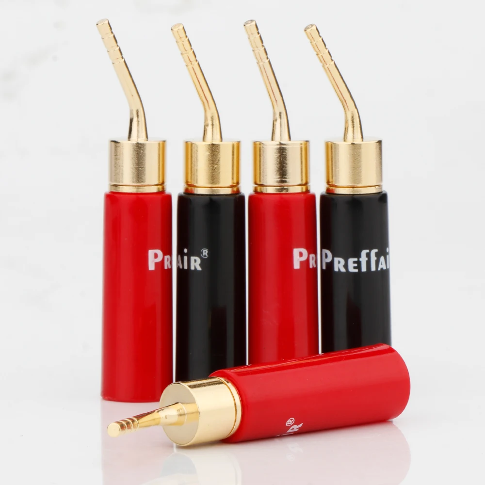 8Pcs Preffair Copper Gold-Plated 2mm Pin Banana Plug Adapter Straight ...