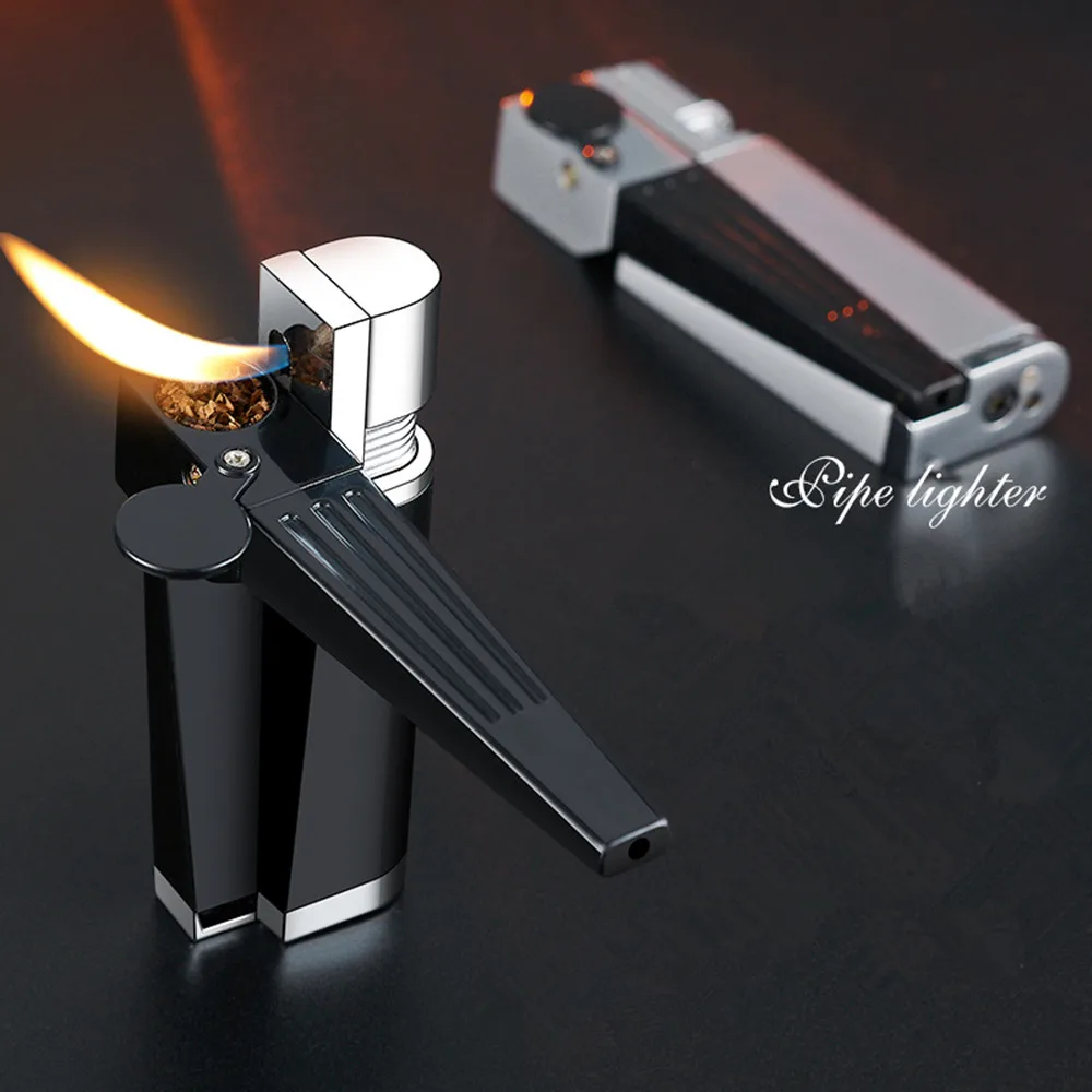 Portable Pipe Lighter Built-in Pipe Stand Refillable Butane Window ...