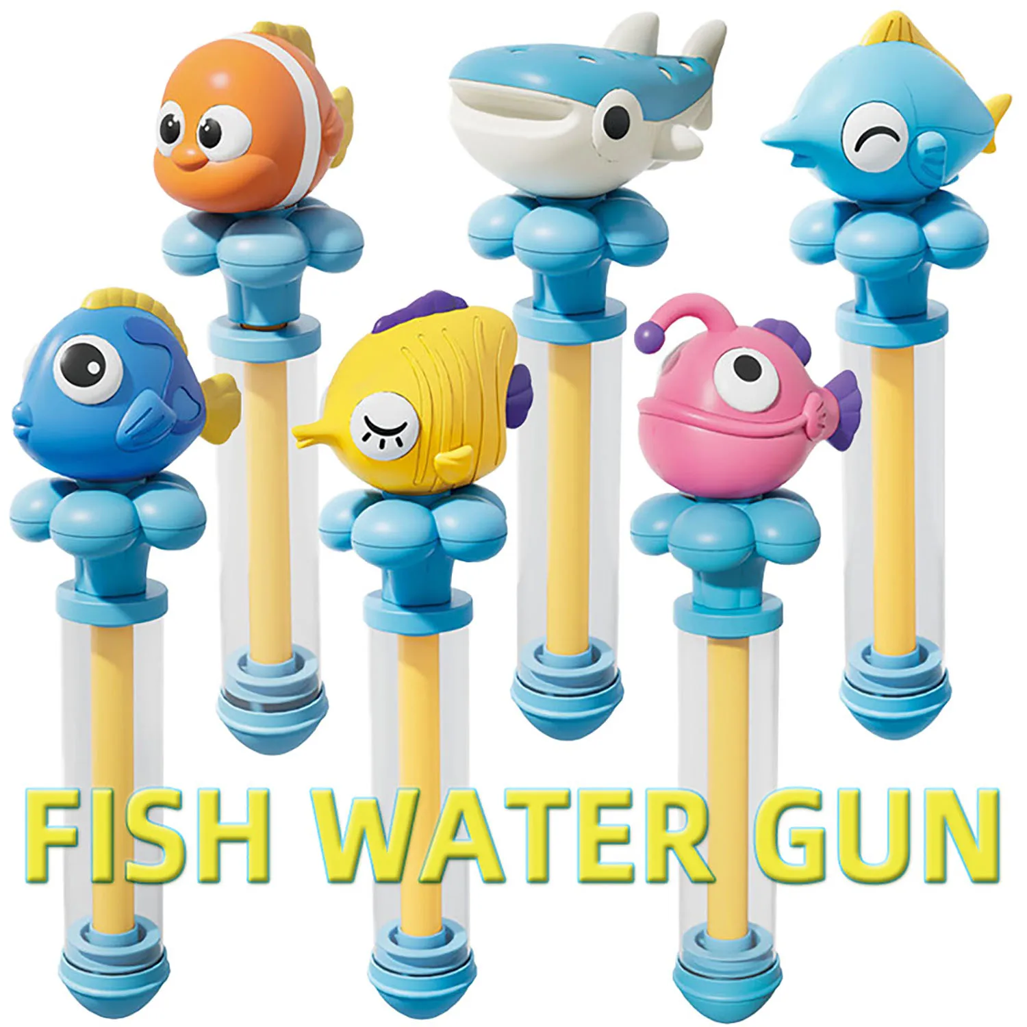 Cartoon-marine-animals-water-cannons-water-guns-whales-sharks-outdoor ...
