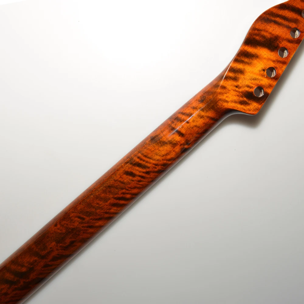22-Frets-Tele-Guitar-Neck-High-Gloss-Tiger-Flame-Maple-Rosewood ...