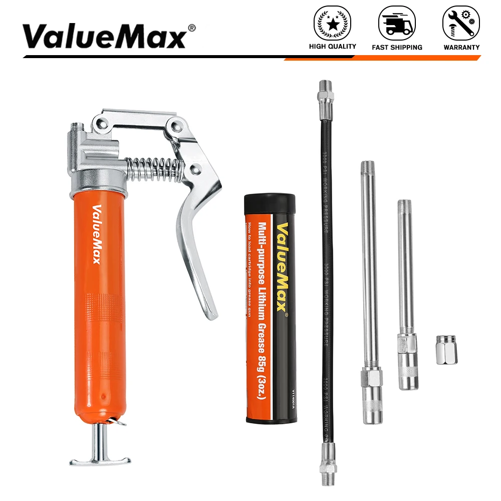 ValueMax-3500PSI-Grease-Gun-Mini-Pistol-Grip-Gun-Set-Syringe-for-Oil ...