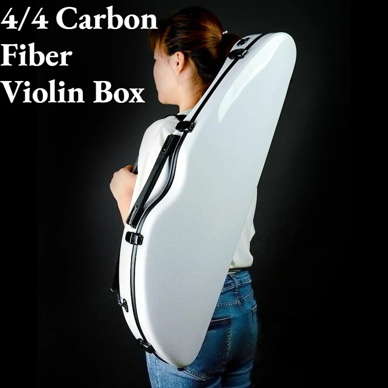 4/4 Carbon Fiber Violin Box Lightweight Thicken Drop-proof Shockproof ...