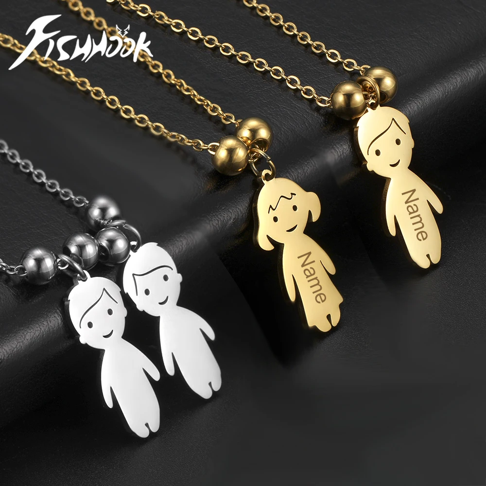 Collier-personnalis-en-acier-inoxydable-pour-enfants-collier ...