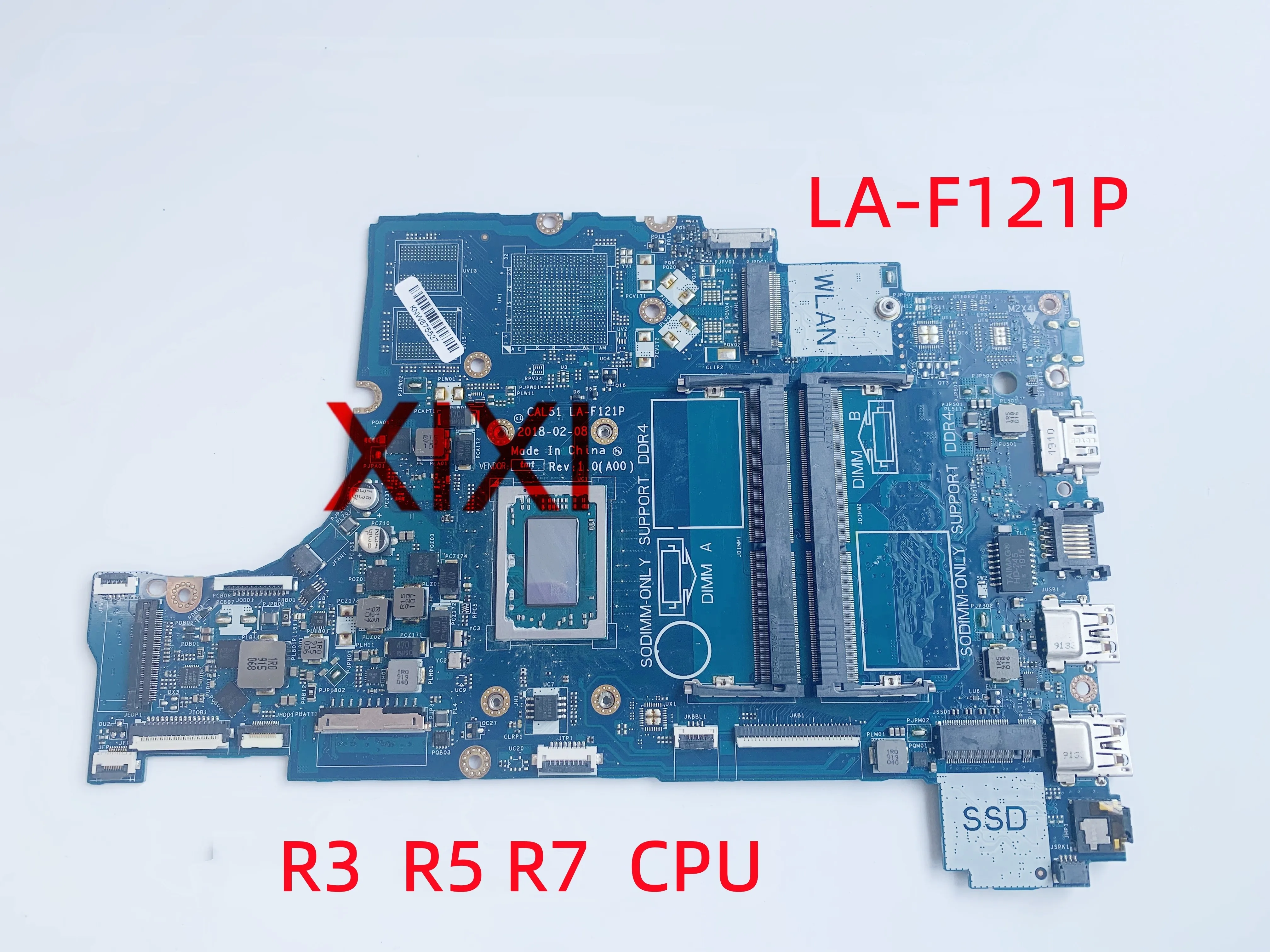 LA-F121P-FOR-INSPIRON-3583-5575-5775-Laptop-motherboard-with-R3-2200-R5 ...