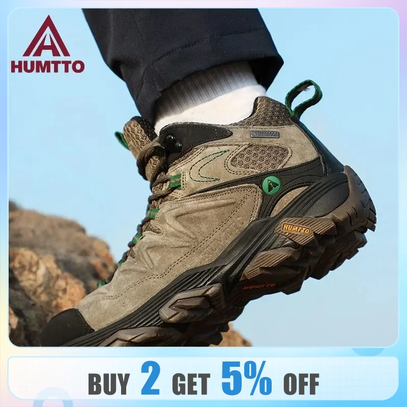 HUMTTO-Hiking-Shoes-Leather-Trekking-Boots-Outdoor-Sneakers-for-Men ...