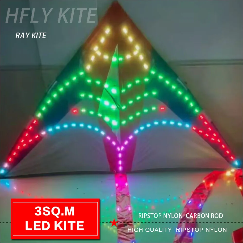 NEW ARRIVAL 3SQ.M DELTA LED KITE RIPSTOP NYLON TRIANGLE KITE - AliExpress