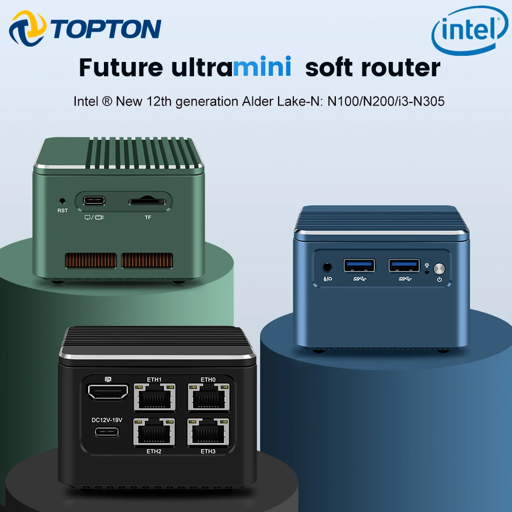 Topton-Super-Mini-Soft-Router-M1-12th-Gen-Alder-Lake-i3-N305-N100-4x ...