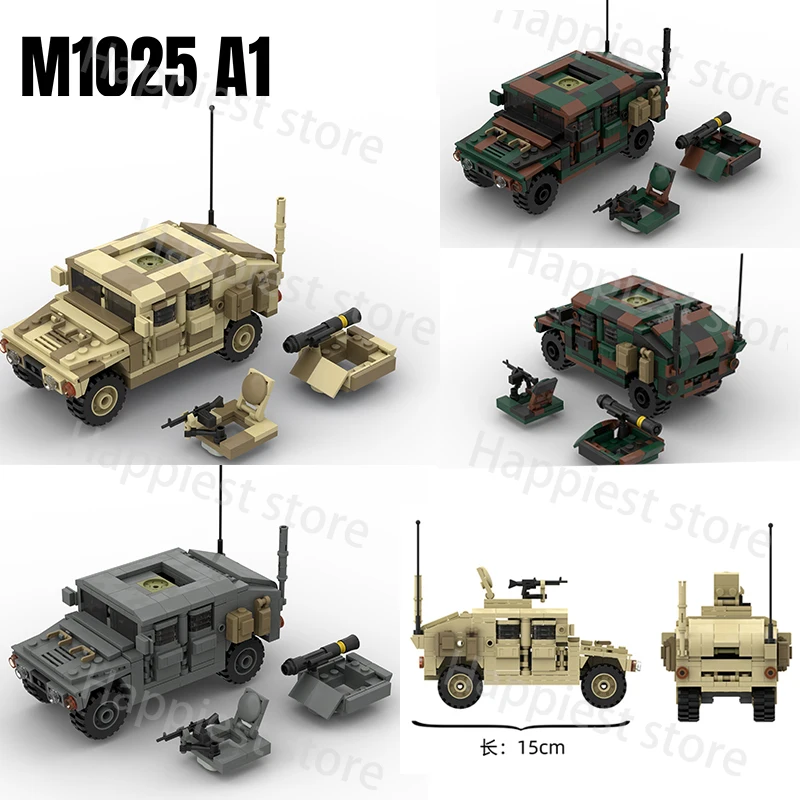 MOC-Military-Hummers-Car-Model-Building-Blocks-World-War-II-US-Soldiers ...