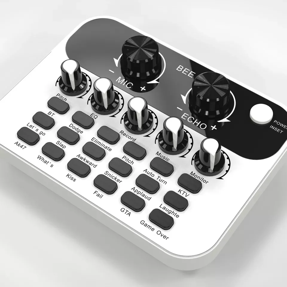 Live-Sound-Card-V8-English-Mini-Audio-Interface-Podcast-Mixer-Suitable ...