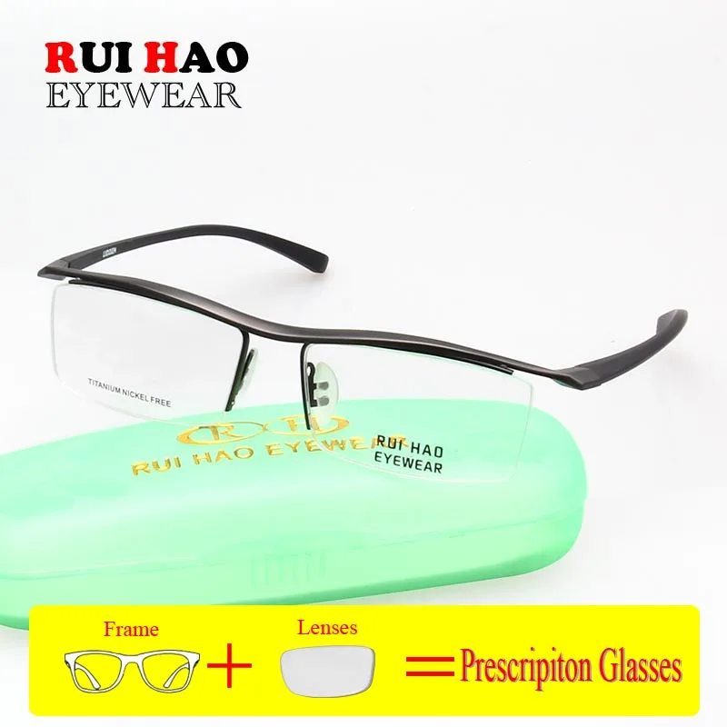 Customize-Prescription-Eyeglasses-Pure-Titanium-Glasses-Frame-Fill ...