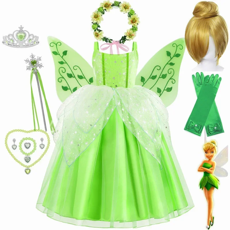 Girls-Princess-Tinkerbell-Tinker-Bell-Faery-Fairy-Elf-Flower-Elves ...
