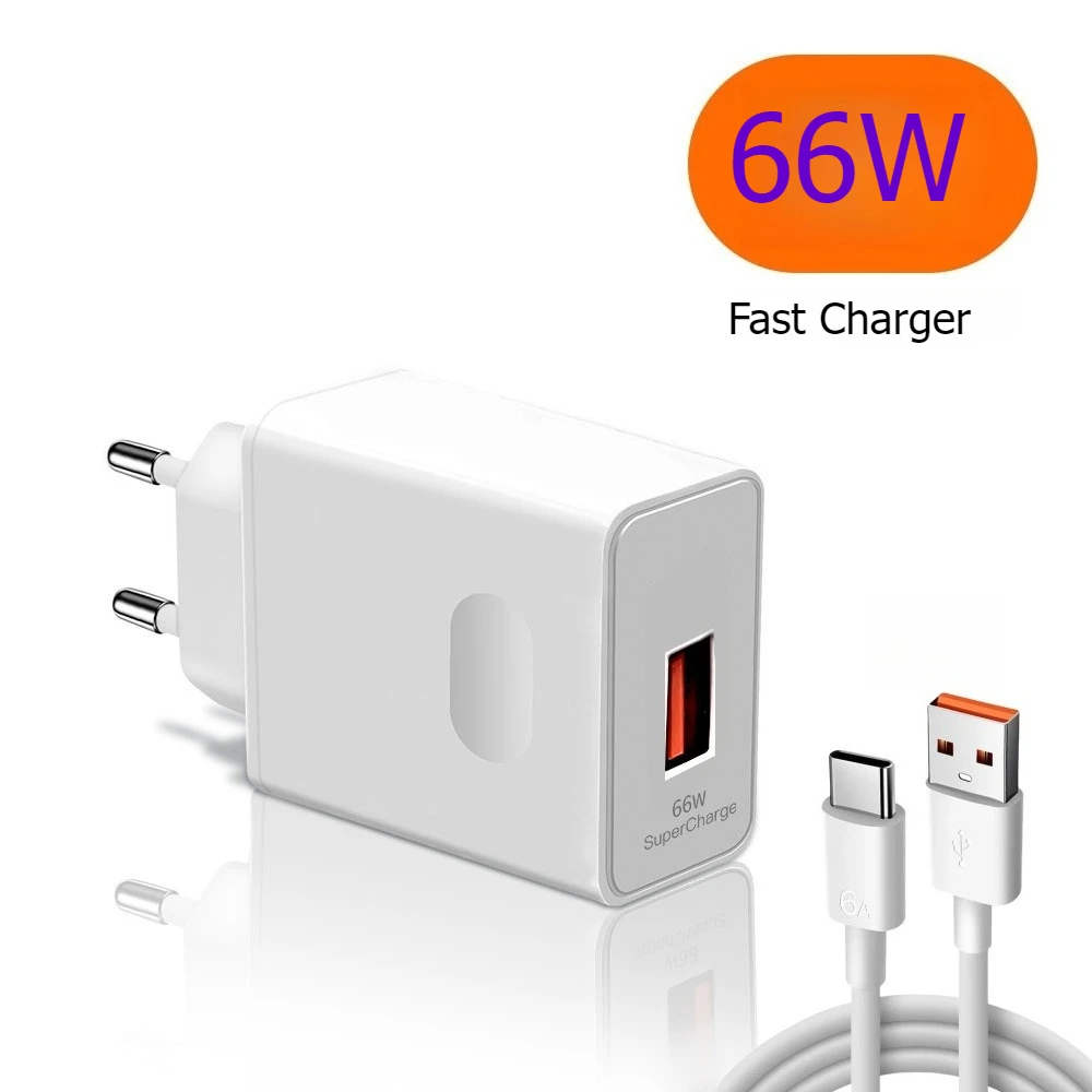 66W USB Charger with 6A USB Type C Quick Charge Cable Fast Charging ...