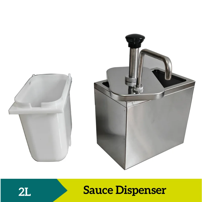 Restaurant Use 2L Pump Type Fruit Jam Sauce Dispenser Mayonnaise Sauce ...