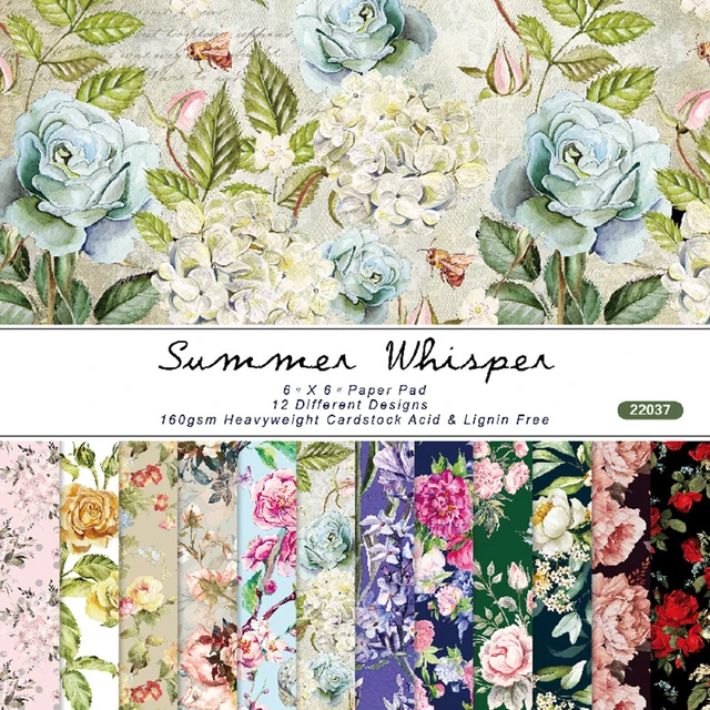 Vintage Floral Scrapbook Paper