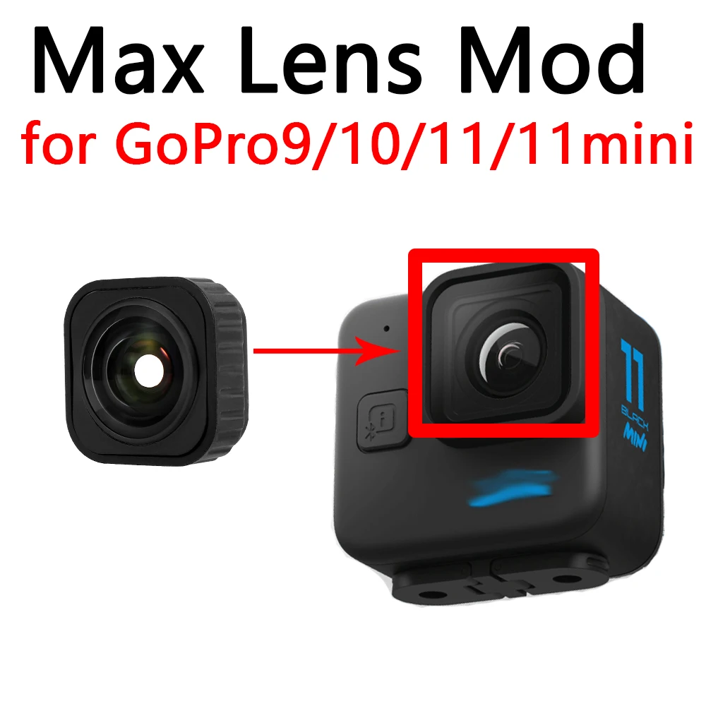 Max Lens Mod para GoPro hero 9/10/11/11mini black Action, cubierta de ...