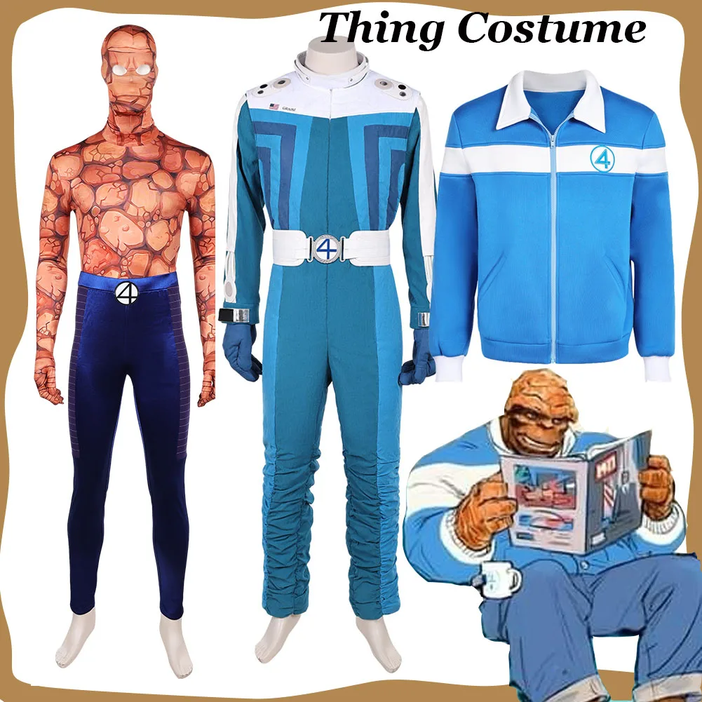 Fantastic Cosplay Four The Thing Cosplay Costume Ben Grimm Jumpsuit ...