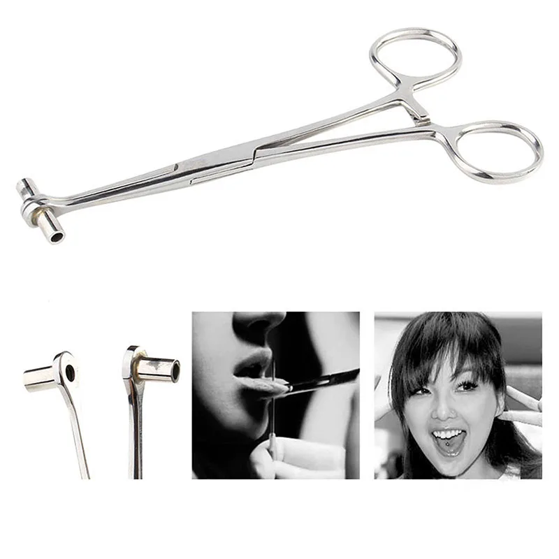 CLOU PIERCING NEZ,Curved tip--1 Pince Chirurgicale Pour Pose De ...
