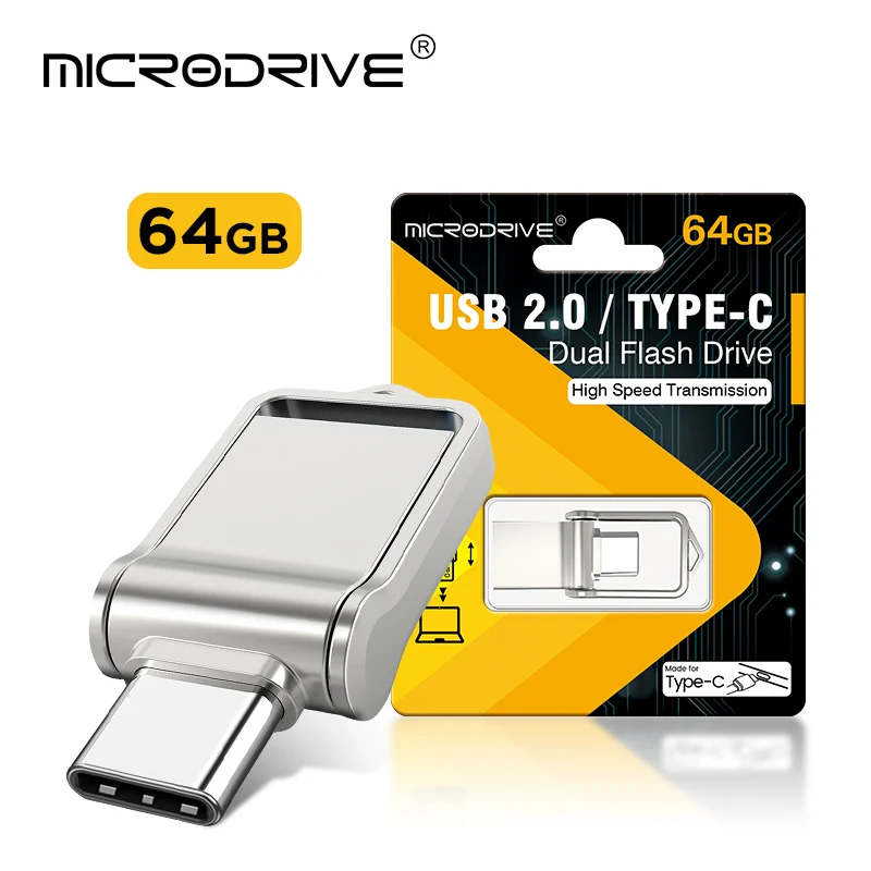 Mini-unidad-Flash-USB-2-0-de-64GB-pendrive-OTG-tipo-C-de-64gb ...