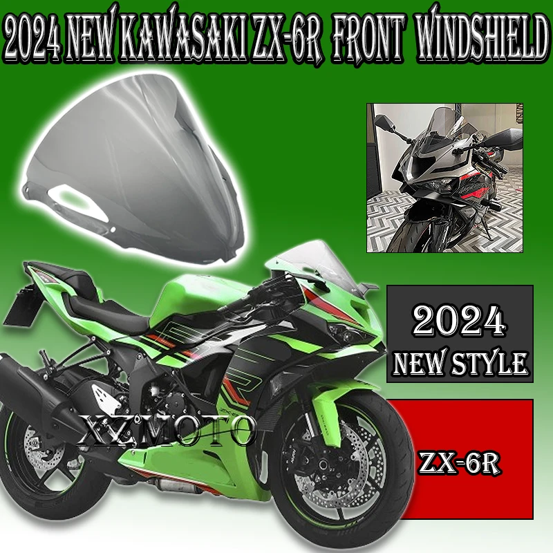 zx6r-Motorcycle-Front-Windshield-Windscreen-Baffle-Wind-Deflectors-Fit ...