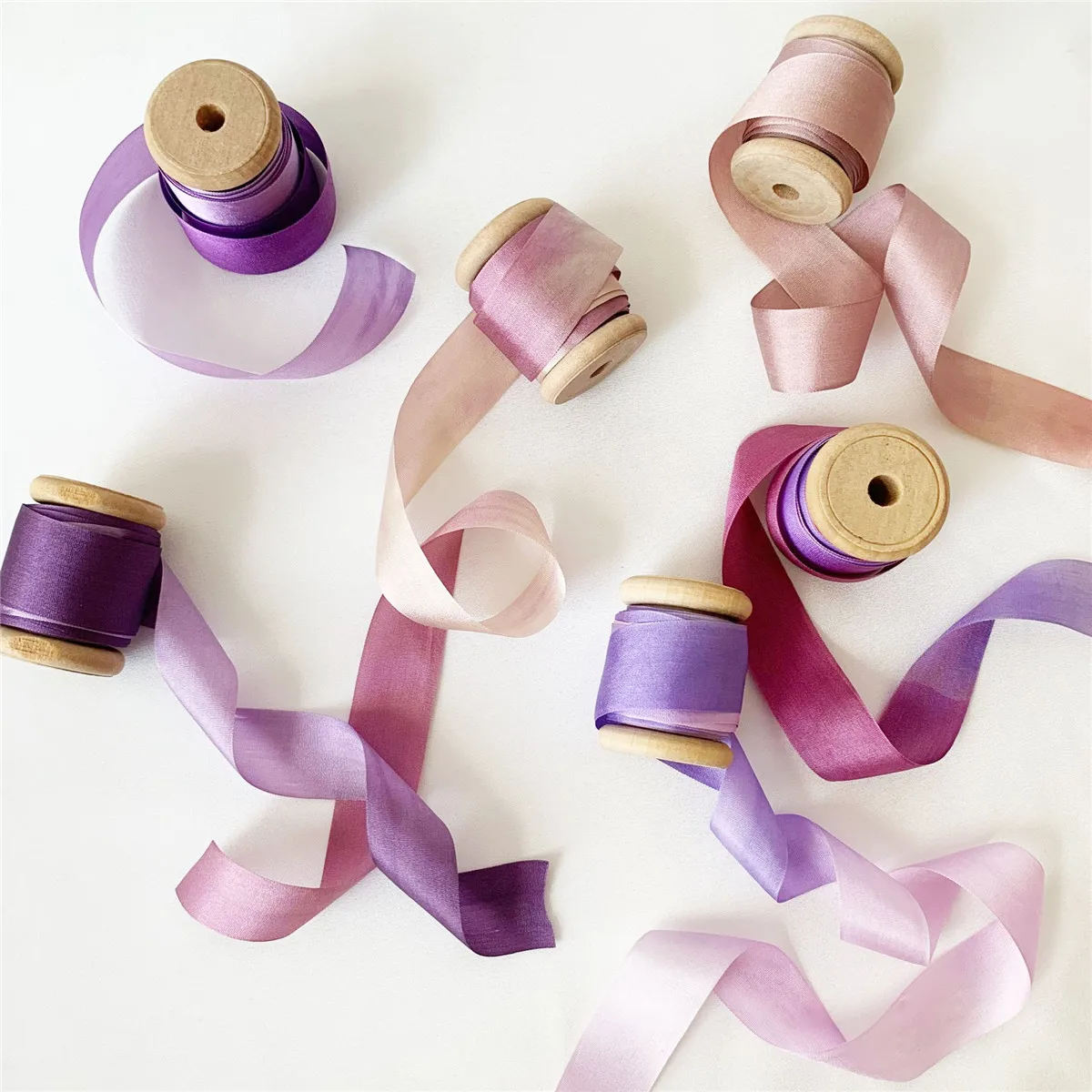 Hand-Dyed-16colors-20mm-Variegated-100-Pure-Silk-Embroidery-Ribbon-Ins ...