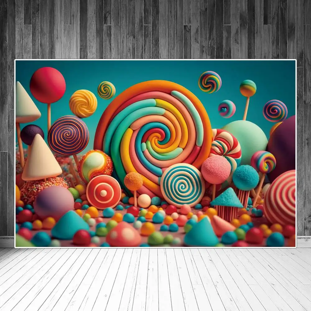 Lollipop-Candy-Bar-Photography-Backdrop-Birthday-Decoration-Custom ...