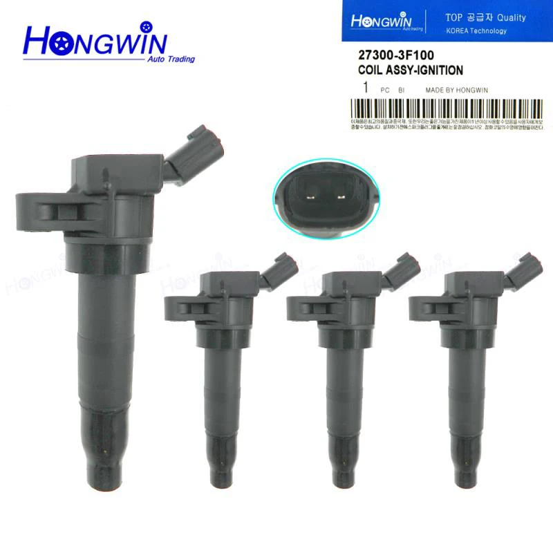 27300 3F100 4PCS New Ignition Coil For Hyundai Tucson Sonata Kia Optima ...