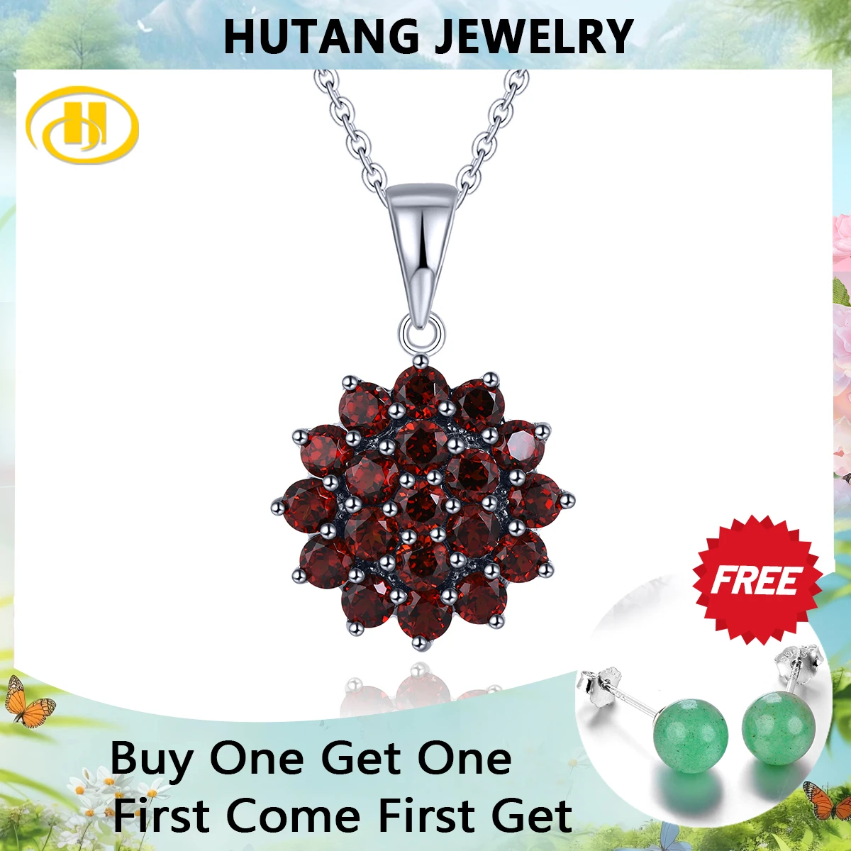 Natural-Garnet-Sterling-Silver-Pendants-Women-Fine-Jewelry-2-9-Carats ...