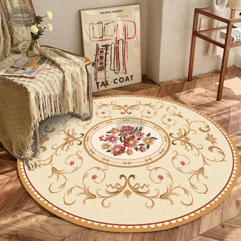 European-Round-Carpet-Anti-Slip-Living-Room-Dresser-Mat-Computer-Desk ...