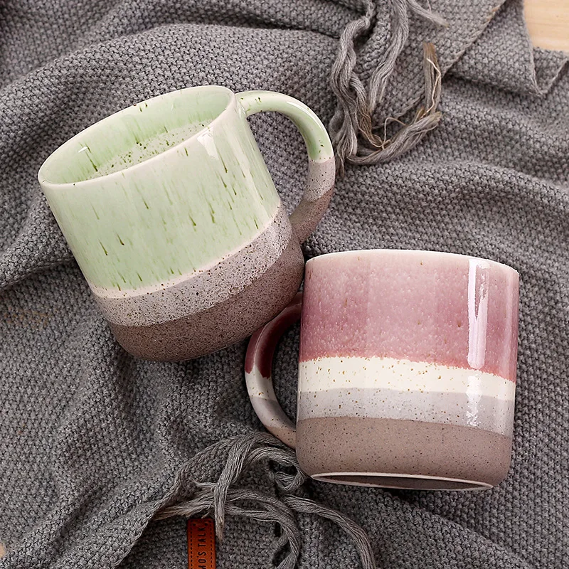 High value ceramic cup large capacity retro mug ins style home coffee ...