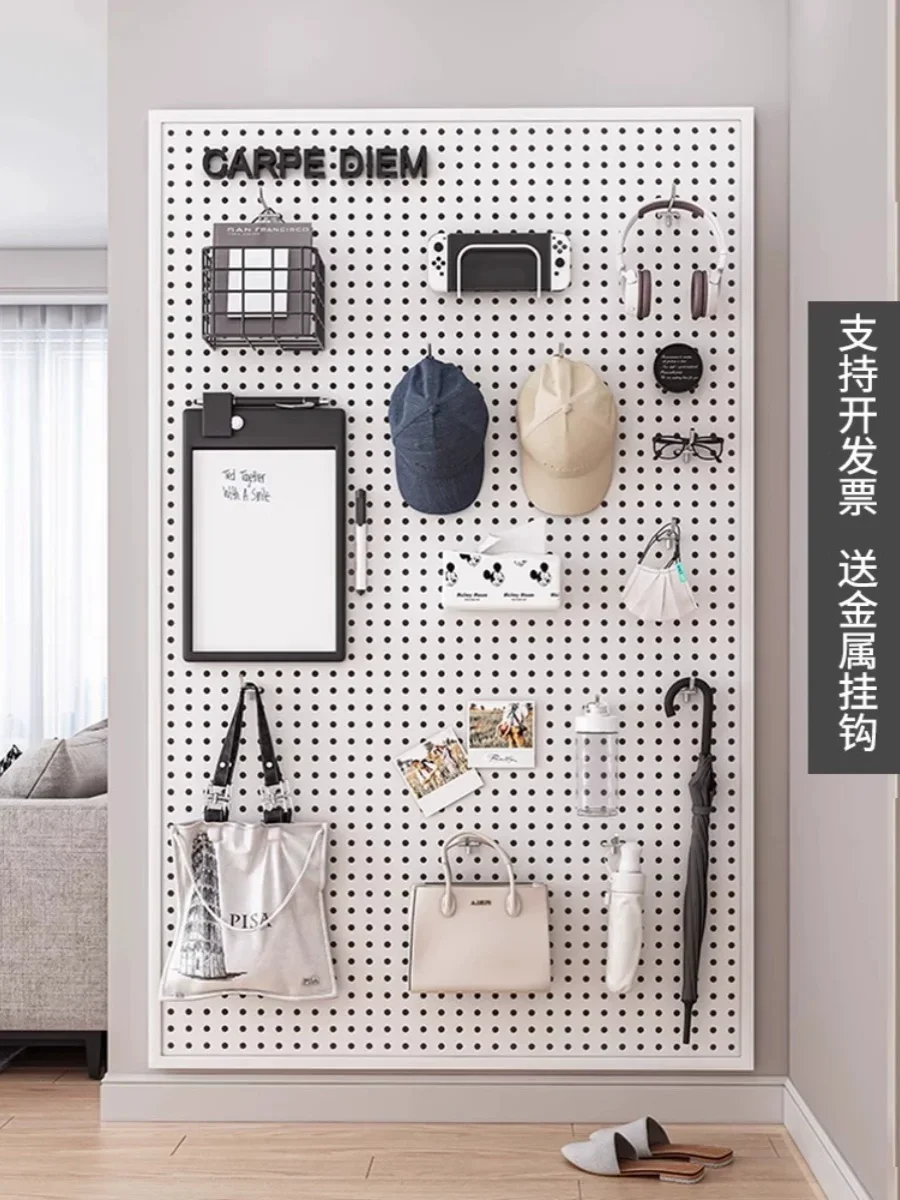 Circular-hole-wall-mounted-perforated-panel-wall-shelf-with ...