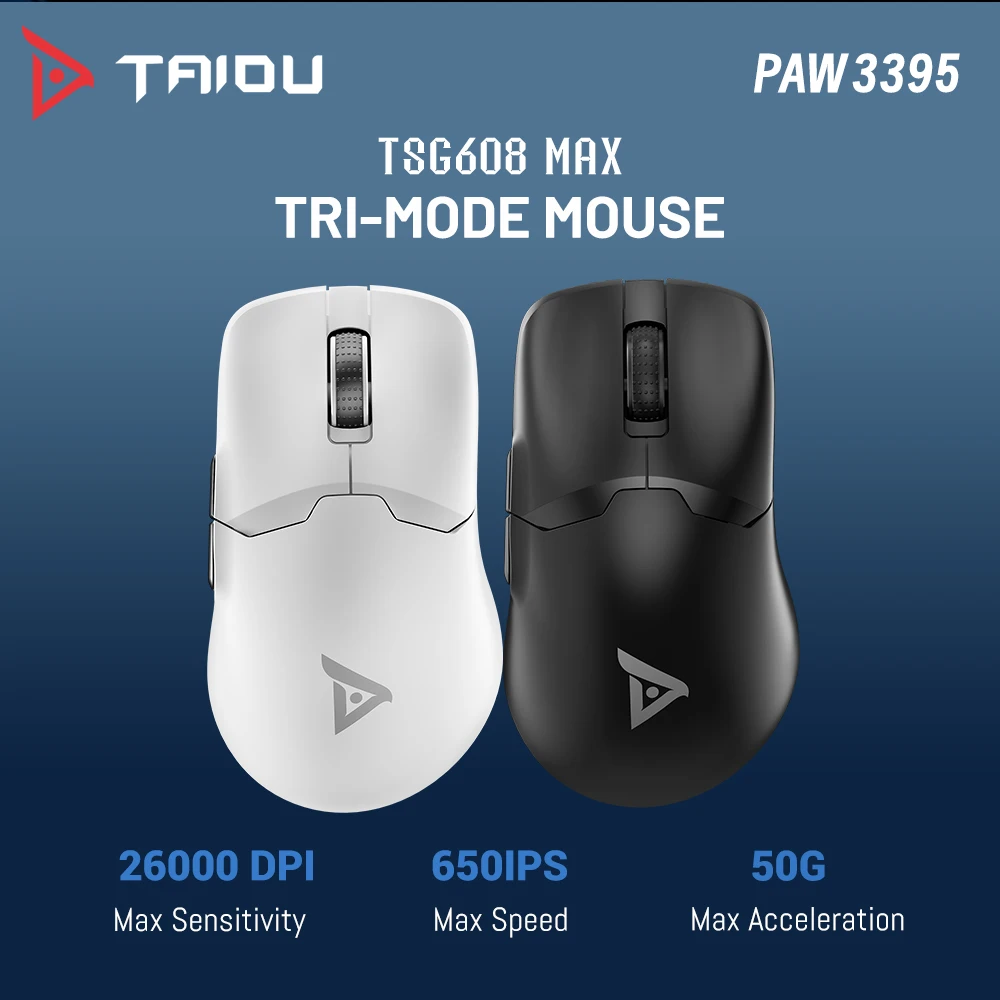 TAIDU-TSG608-MAX-Wireless-Gaming-Mouse-PAW-3395-Chipset-26000DPI-67g ...