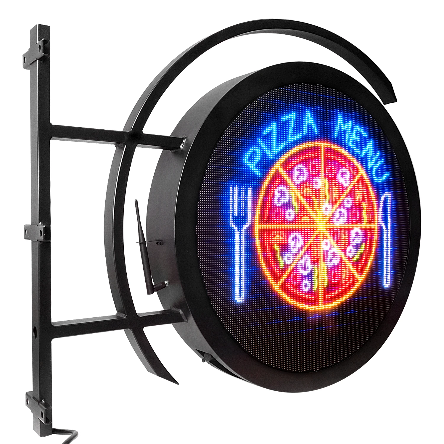 Round-Shaped-LED-Advertising-Light-Sign-WiFi-Outdoor-Waterproof-Full ...