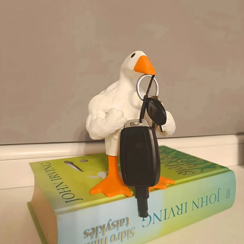 Magnetic-Muscle-Duck-Key-Holder-Duck-Statue-Key-Hanger-Decoration-Funny ...